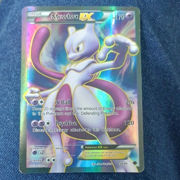 Pokemon | Other | Pokemon Mewtwo Ex Card Purple And Gold | Poshmark
